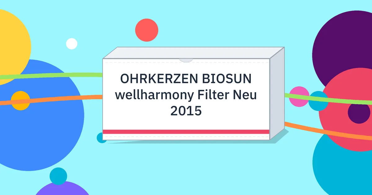 Symbolbild: Packung mit der Aufschrift OHRKERZEN BIOSUN wellharmony Filter Neu 2015 (PZN 11133431) – Verfügbarkeit und Bezug in Apotheken in Frankfurt am Main