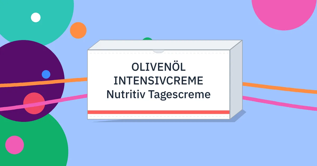 Symbolbild: Packung mit der Aufschrift OLIVENÖL INTENSIVCREME Nutritiv Tagescreme (PZN 14371177) – Verfügbarkeit und Bezug in Apotheken in Frankfurt am Main