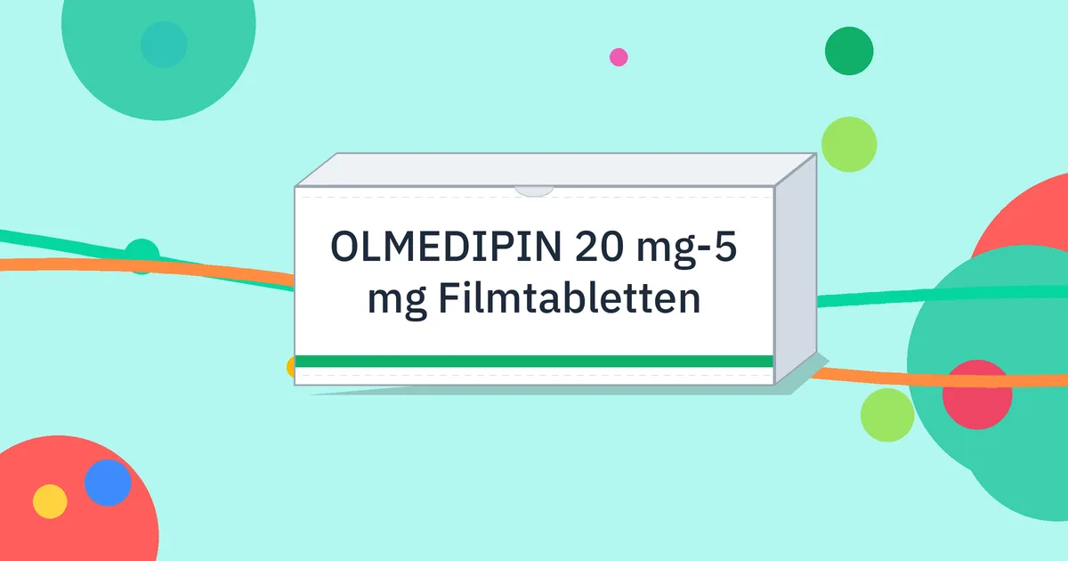 Symbolbild: Packung mit der Aufschrift OLMEDIPIN 20 mg-5 mg Filmtabletten (PZN 13752635) – Verfügbarkeit und Bezug in Apotheken in Frankfurt am Main