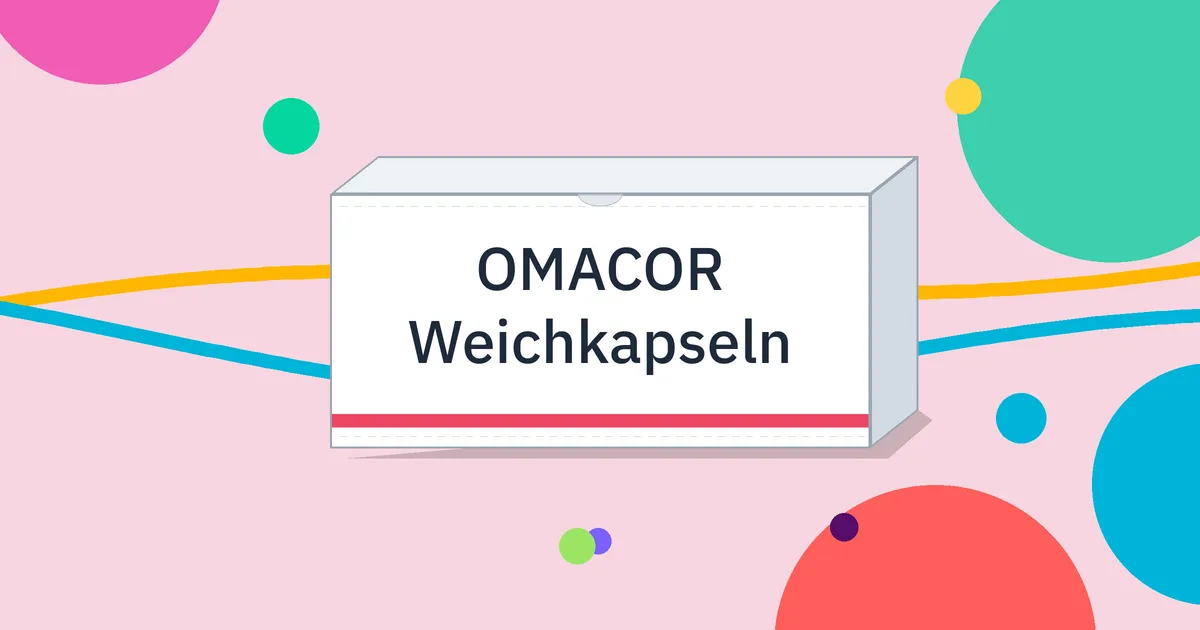 Symbolbild: Packung mit der Aufschrift OMACOR Weichkapseln (PZN 06468997) – Verfügbarkeit und Bezug in Apotheken in Frankfurt am Main