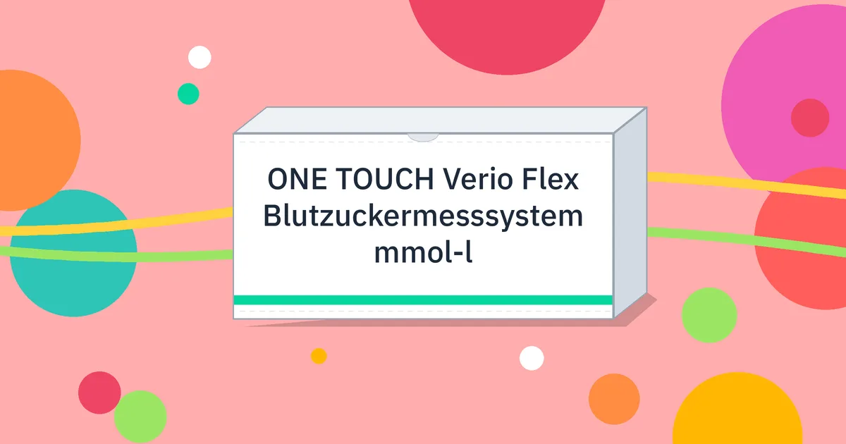 Symbolbild: Packung mit der Aufschrift ONE TOUCH Verio Flex Blutzuckermesssystem mmol-l (PZN 10966011) – Verfügbarkeit und Bezug in Apotheken in Frankfurt am Main
