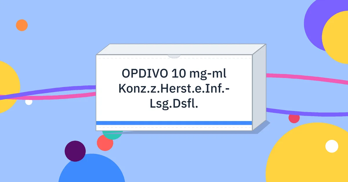 Symbolbild: Packung mit der Aufschrift OPDIVO 10 mg-ml Konz.z.Herst.e.Inf.-Lsg.Dsfl. (PZN 11024618) – Verfügbarkeit und Bezug in Apotheken in Frankfurt am Main