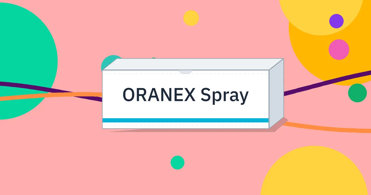 Symbolbild: Packung mit der Aufschrift ORANEX Spray (PZN 02530564) – Verfügbarkeit und Bezug in Apotheken in Frankfurt am Main