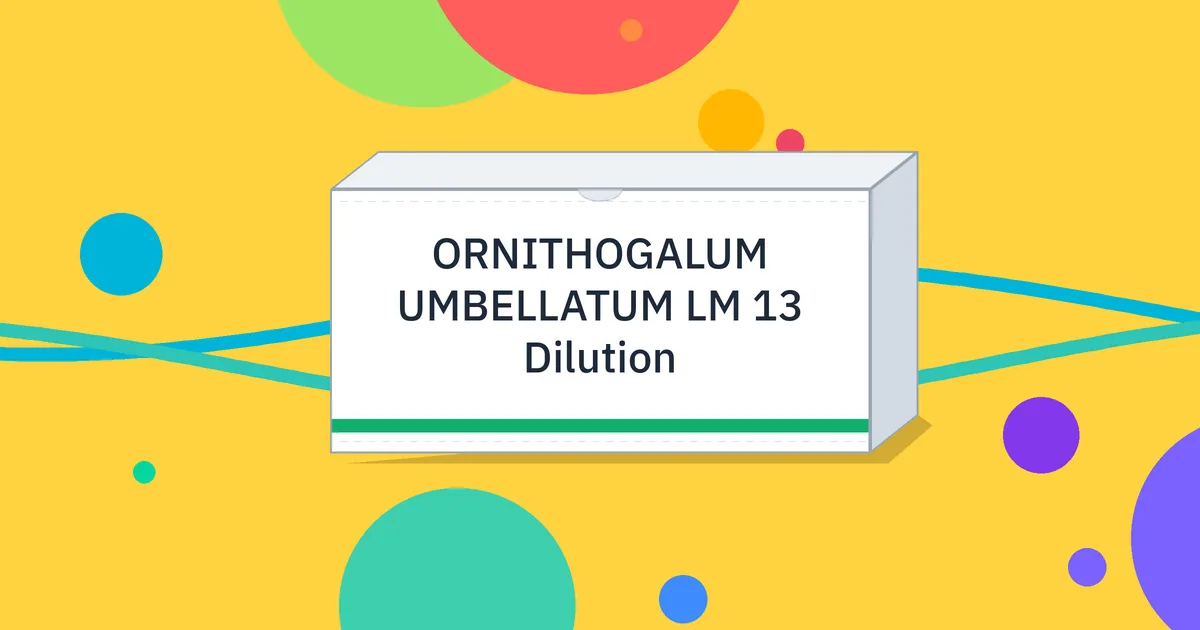 Symbolbild: Packung mit der Aufschrift ORNITHOGALUM UMBELLATUM LM 13 Dilution (PZN 12973529) – Verfügbarkeit und Bezug in Apotheken in Frankfurt am Main