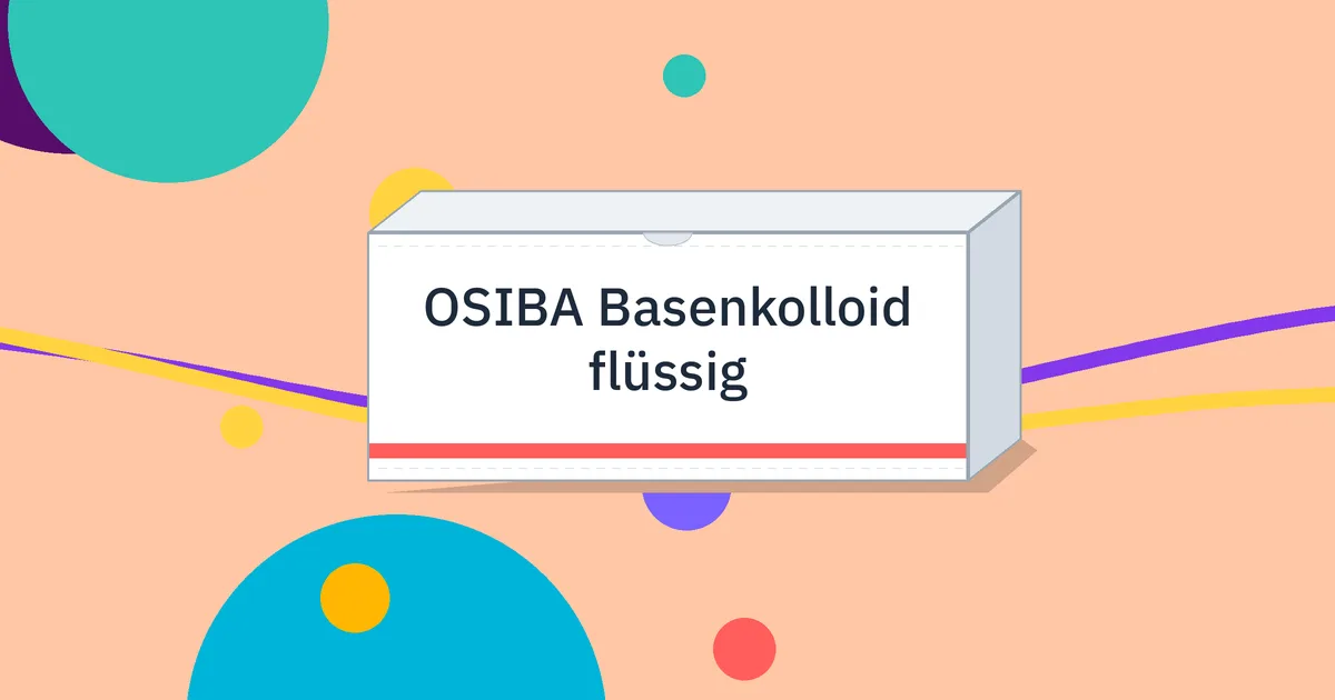Symbolbild: Packung mit der Aufschrift OSIBA Basenkolloid flüssig (PZN 08458891) – Verfügbarkeit und Bezug in Apotheken in Frankfurt am Main