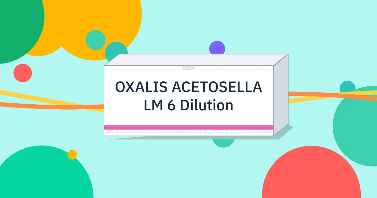 Symbolbild: Packung mit der Aufschrift OXALIS ACETOSELLA LM 6 Dilution (PZN 13628875) – Verfügbarkeit und Bezug in Apotheken in Frankfurt am Main