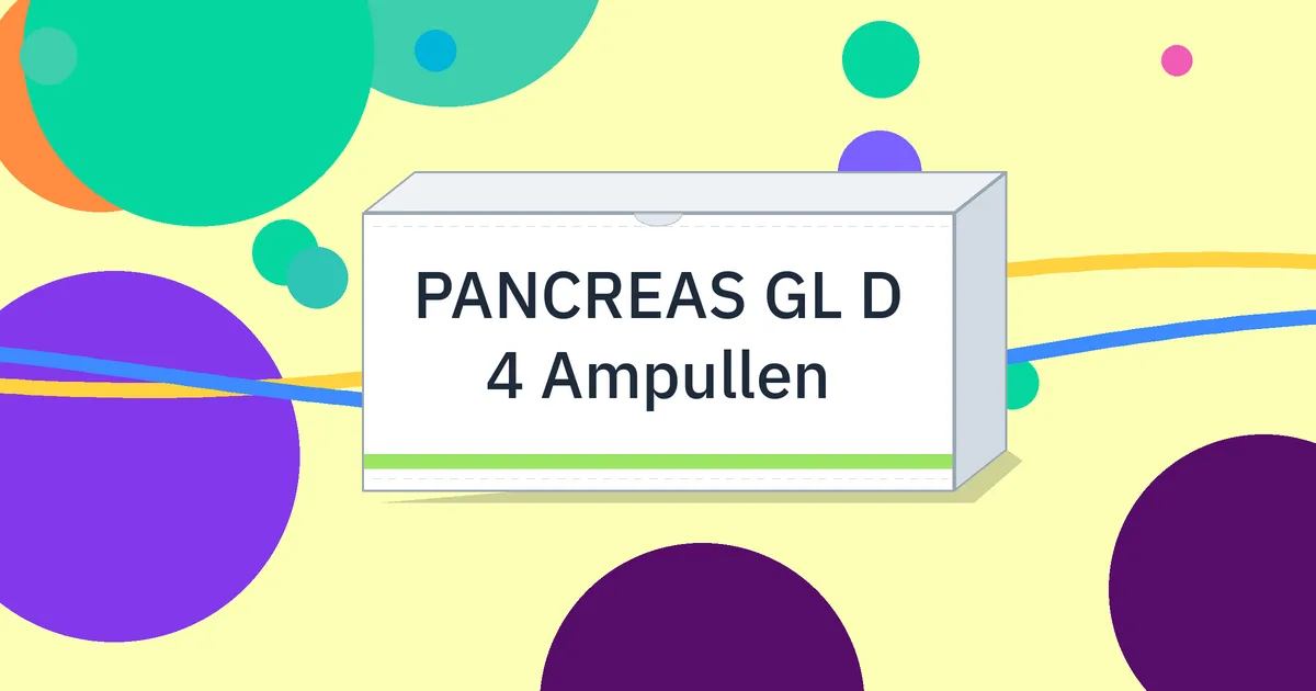 Symbolbild: Packung mit der Aufschrift PANCREAS GL D 4 Ampullen (PZN 02829501) – Verfügbarkeit und Bezug in Apotheken in Frankfurt am Main