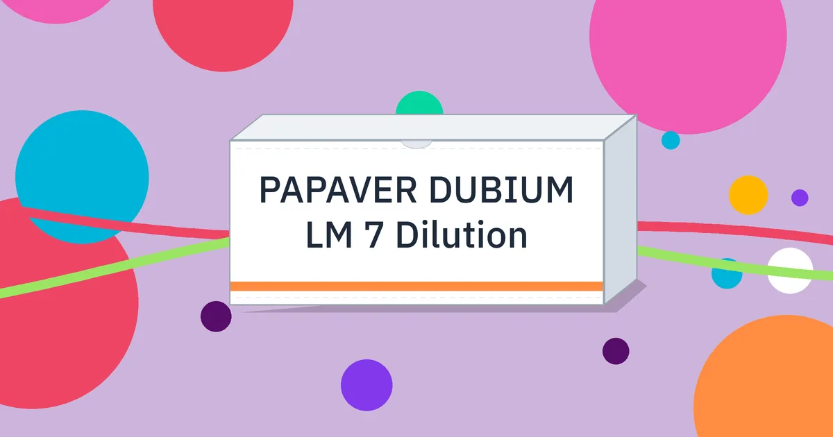 Symbolbild: Packung mit der Aufschrift PAPAVER DUBIUM LM 7 Dilution (PZN 13630725) – Verfügbarkeit und Bezug in Apotheken in Frankfurt am Main