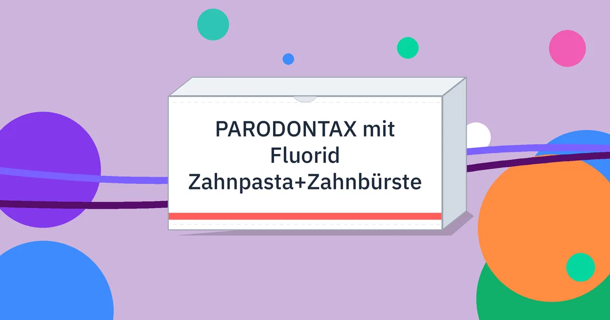 Symbolbild: Packung mit der Aufschrift PARODONTAX mit Fluorid Zahnpasta+Zahnbürste (PZN 11017222) – Verfügbarkeit und Bezug in Apotheken in Frankfurt am Main