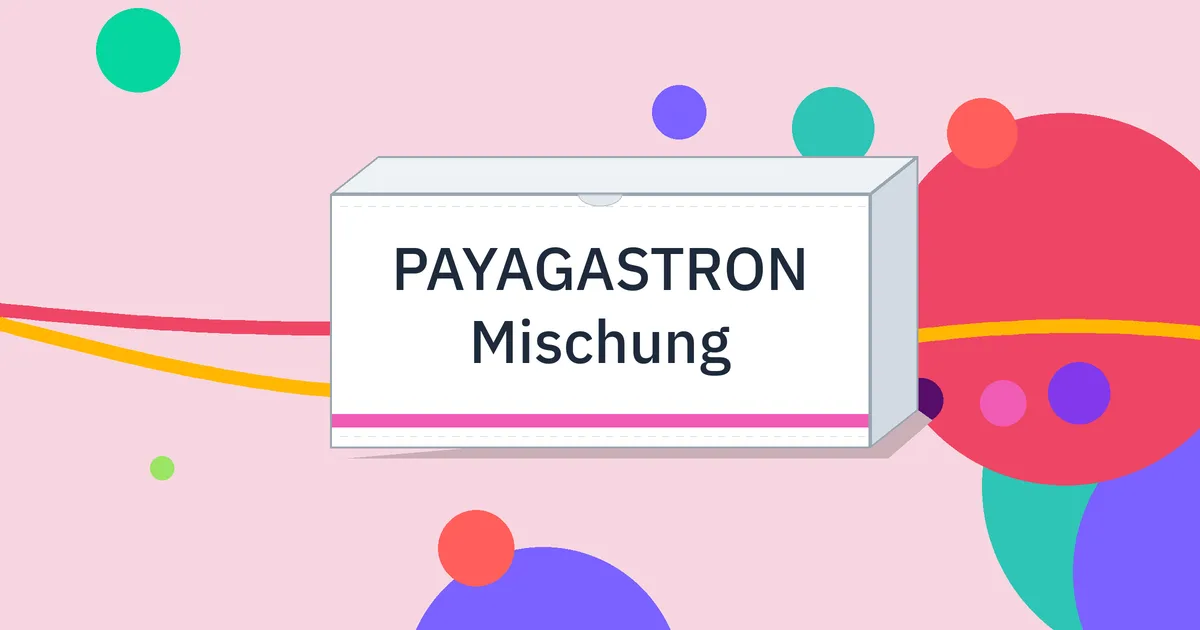 Symbolbild: Packung mit der Aufschrift PAYAGASTRON Mischung (PZN 03299637) – Verfügbarkeit und Bezug in Apotheken in Frankfurt am Main