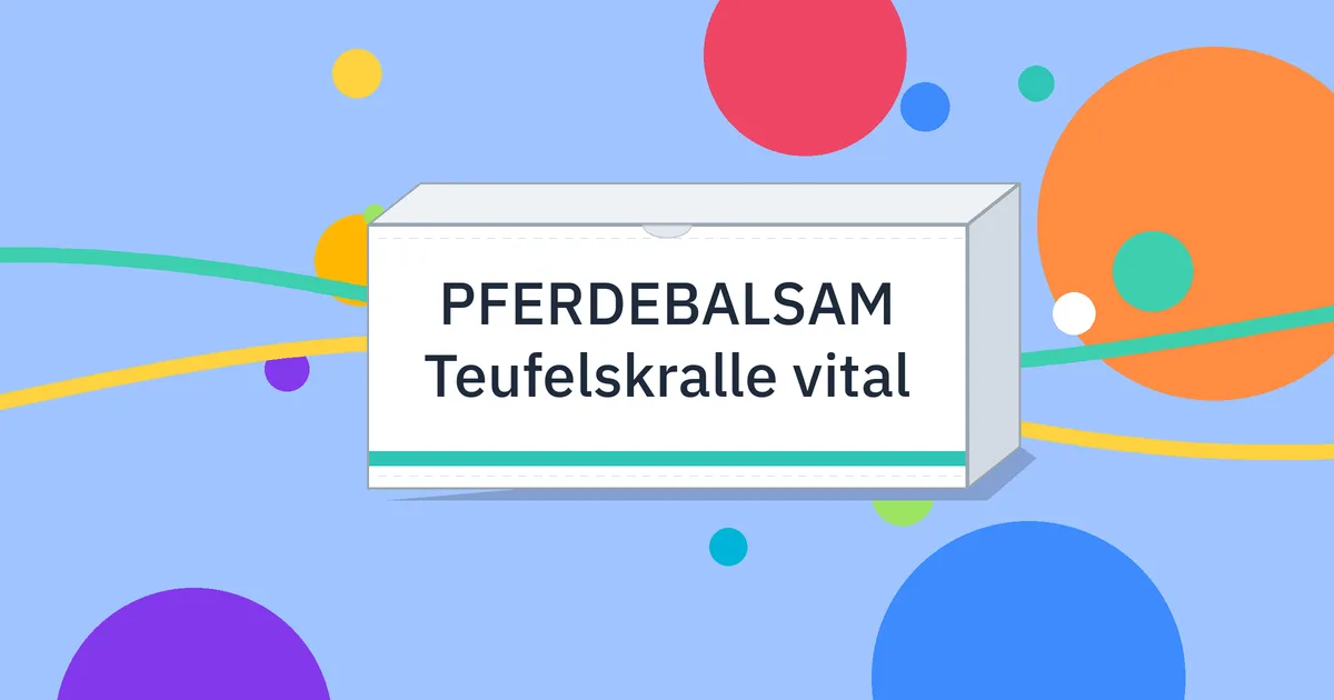 Symbolbild: Packung mit der Aufschrift PFERDEBALSAM Teufelskralle vital (PZN 11868339) – Verfügbarkeit und Bezug in Apotheken in Frankfurt am Main