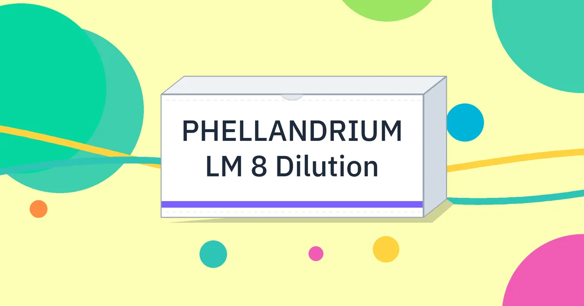 Symbolbild: Packung mit der Aufschrift PHELLANDRIUM LM 8 Dilution (PZN 13637360) – Verfügbarkeit und Bezug in Apotheken in Frankfurt am Main