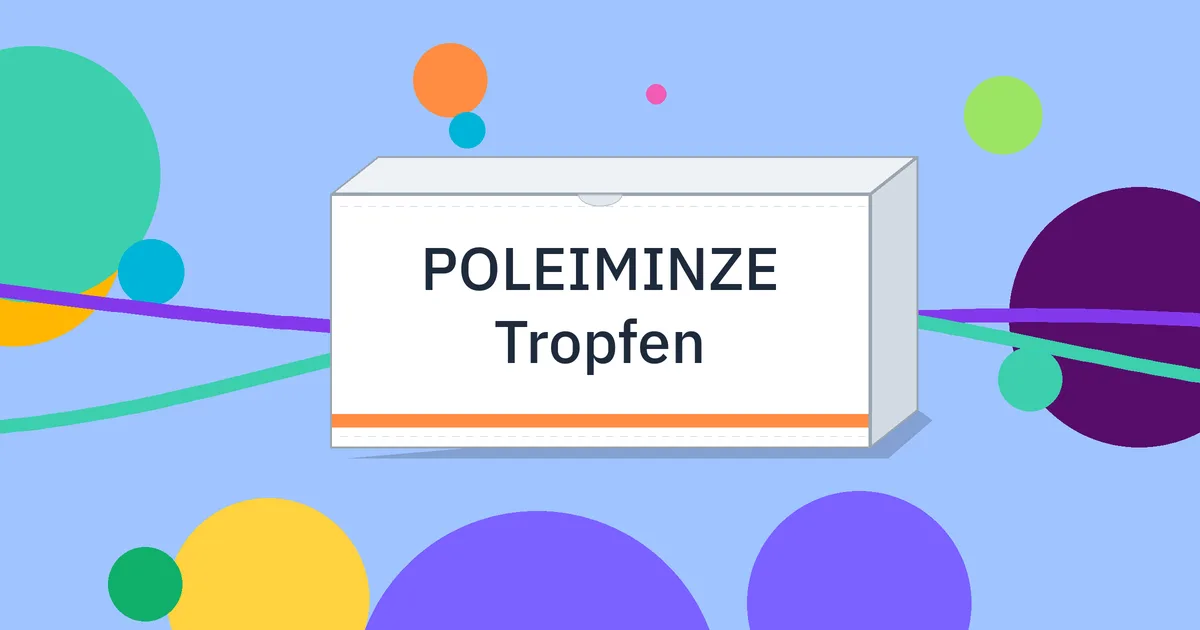 Symbolbild: Packung mit der Aufschrift POLEIMINZE Tropfen (PZN 19141996) – Verfügbarkeit und Bezug in Apotheken in Frankfurt am Main