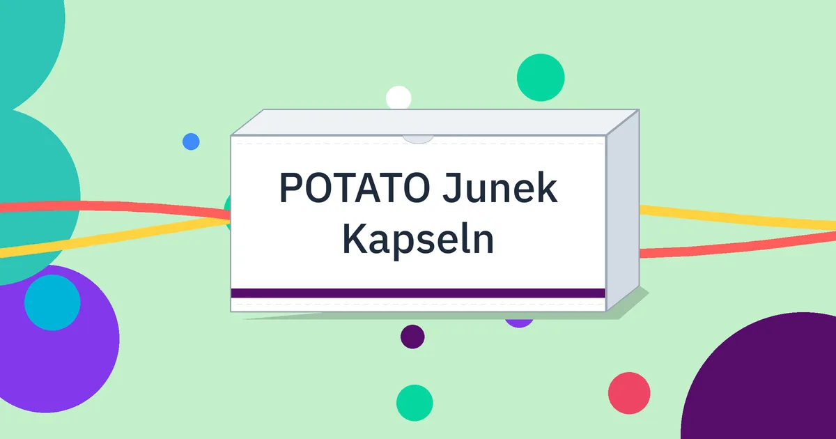 Symbolbild: Packung mit der Aufschrift POTATO Junek Kapseln (PZN 02583773) – Verfügbarkeit und Bezug in Apotheken in Frankfurt am Main