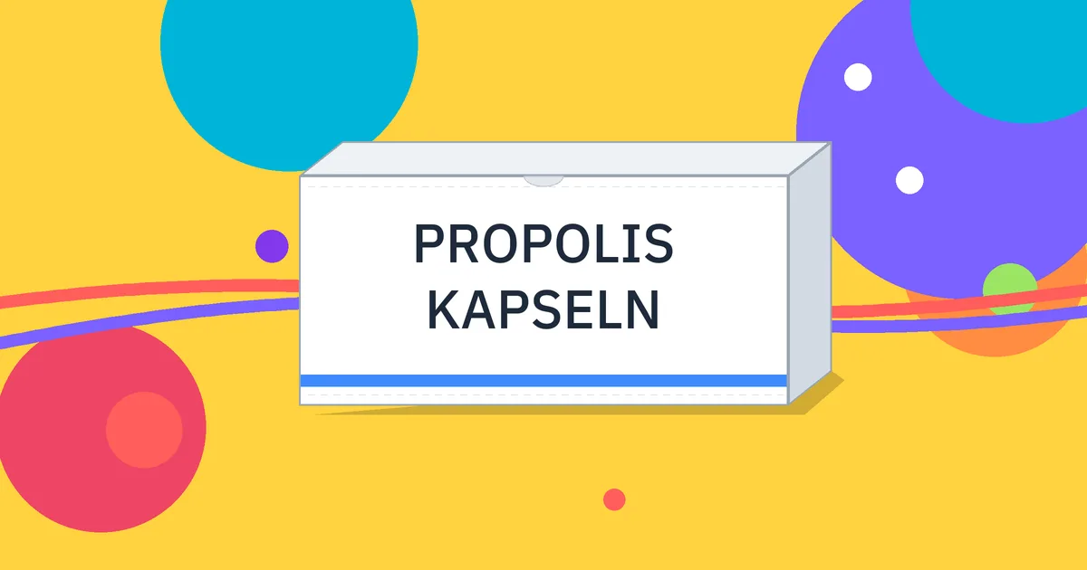 Symbolbild: Packung mit der Aufschrift PROPOLIS KAPSELN (PZN 00004854) – Verfügbarkeit und Bezug in Apotheken in Frankfurt am Main