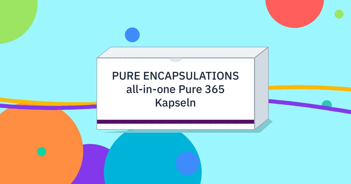 Symbolbild: Packung mit der Aufschrift PURE ENCAPSULATIONS all-in-one Pure 365 Kapseln (PZN 02260461) – Verfügbarkeit und Bezug in Apotheken in Frankfurt am Main