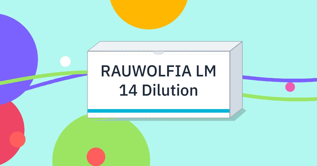 Symbolbild: Packung mit der Aufschrift RAUWOLFIA LM 14 Dilution (PZN 13046647) – Verfügbarkeit und Bezug in Apotheken in Frankfurt am Main