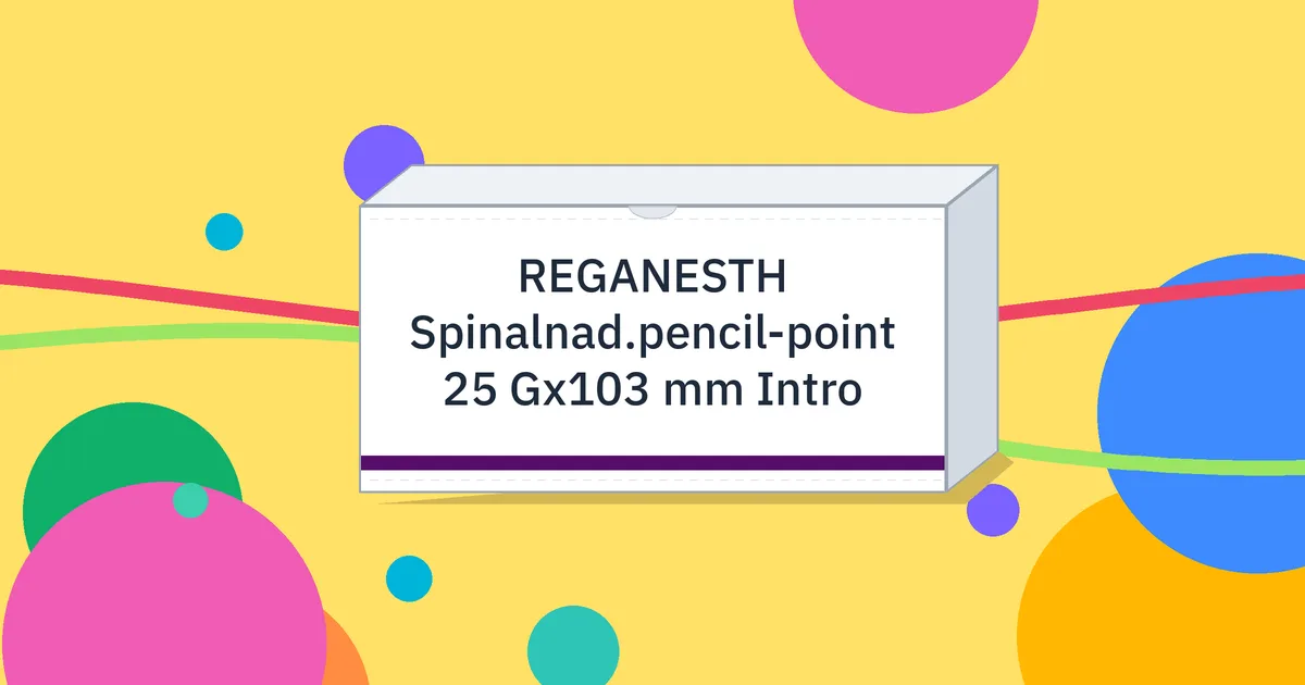 Symbolbild: Packung mit der Aufschrift REGANESTH Spinalnad.pencil-point 25 Gx103 mm Intro (PZN 17889265) – Verfügbarkeit und Bezug in Apotheken in Frankfurt am Main