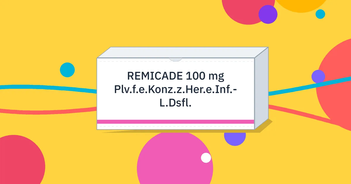 Symbolbild: Packung mit der Aufschrift REMICADE 100 mg Plv.f.e.Konz.z.Her.e.Inf.-L.Dsfl. (PZN 15658165) – Verfügbarkeit und Bezug in Apotheken in Frankfurt am Main