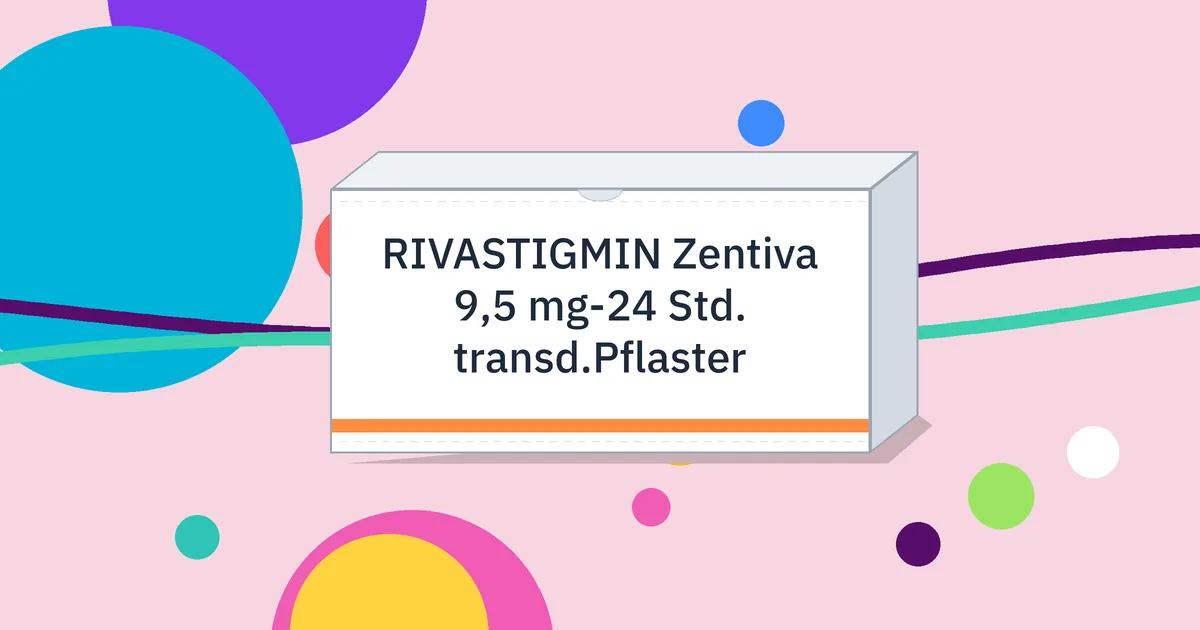 Symbolbild: Packung mit der Aufschrift RIVASTIGMIN Zentiva 9,5 mg-24 Std. transd.Pflaster (PZN 10315673) – Verfügbarkeit und Bezug in Apotheken in Frankfurt am Main