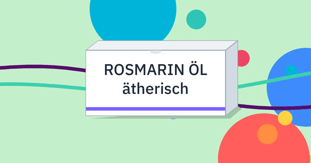 Symbolbild: Packung mit der Aufschrift ROSMARIN ÖL ätherisch (PZN 15236754) – Verfügbarkeit und Bezug in Apotheken in Frankfurt am Main