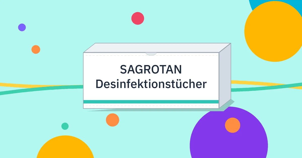 Symbolbild: Packung mit der Aufschrift SAGROTAN Desinfektionstücher (PZN 04041906) – Verfügbarkeit und Bezug in Apotheken in Frankfurt am Main