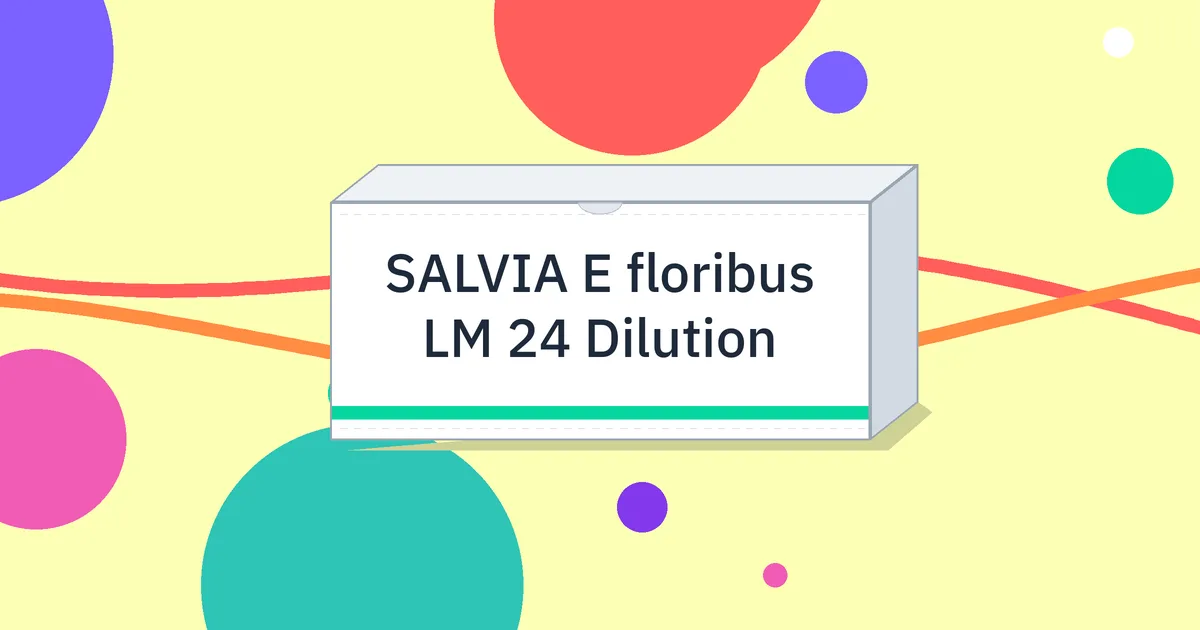 Symbolbild: Packung mit der Aufschrift SALVIA E floribus LM 24 Dilution (PZN 13179153) – Verfügbarkeit und Bezug in Apotheken in Frankfurt am Main