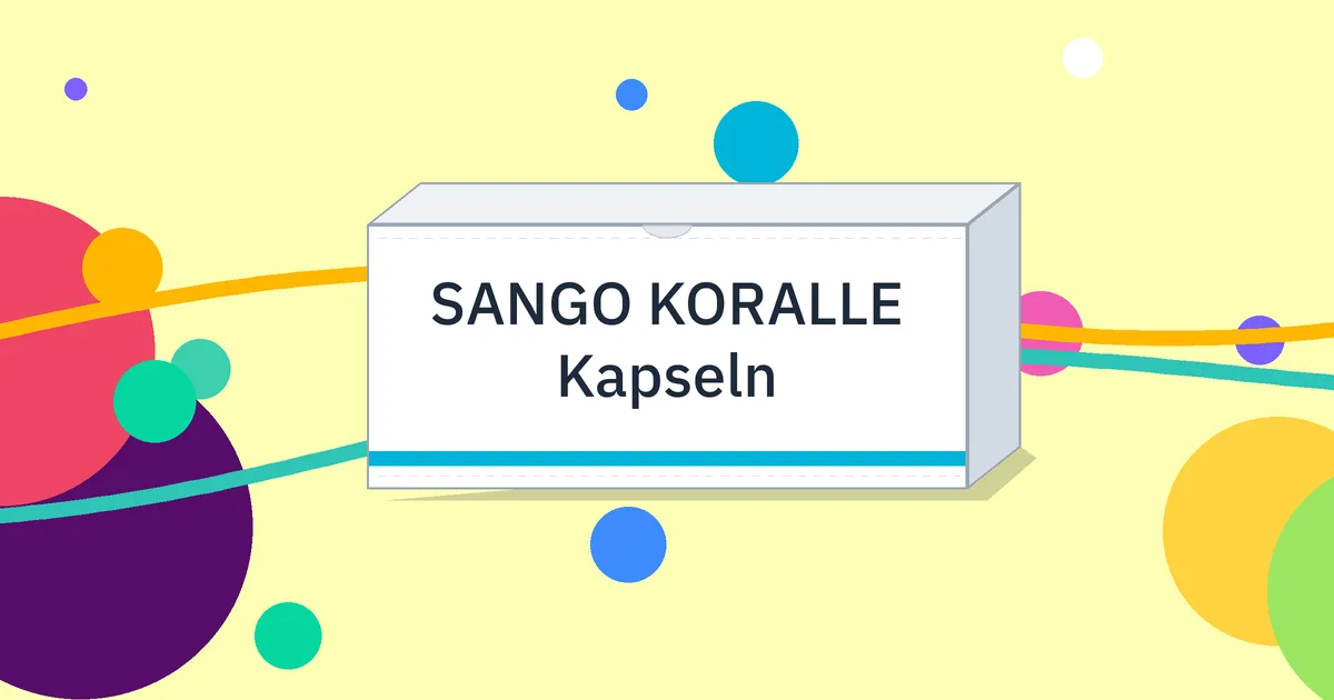 Symbolbild: Packung mit der Aufschrift SANGO KORALLE Kapseln (PZN 03090713) – Verfügbarkeit und Bezug in Apotheken in Frankfurt am Main