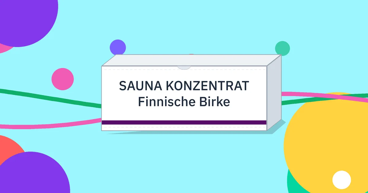 Symbolbild: Packung mit der Aufschrift SAUNA KONZENTRAT Finnische Birke (PZN 07765763) – Verfügbarkeit und Bezug in Apotheken in Frankfurt am Main