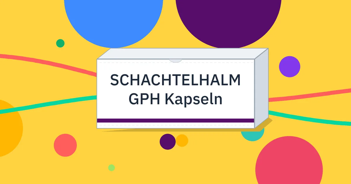 Symbolbild: Packung mit der Aufschrift SCHACHTELHALM GPH Kapseln (PZN 01642427) – Verfügbarkeit und Bezug in Apotheken in Frankfurt am Main