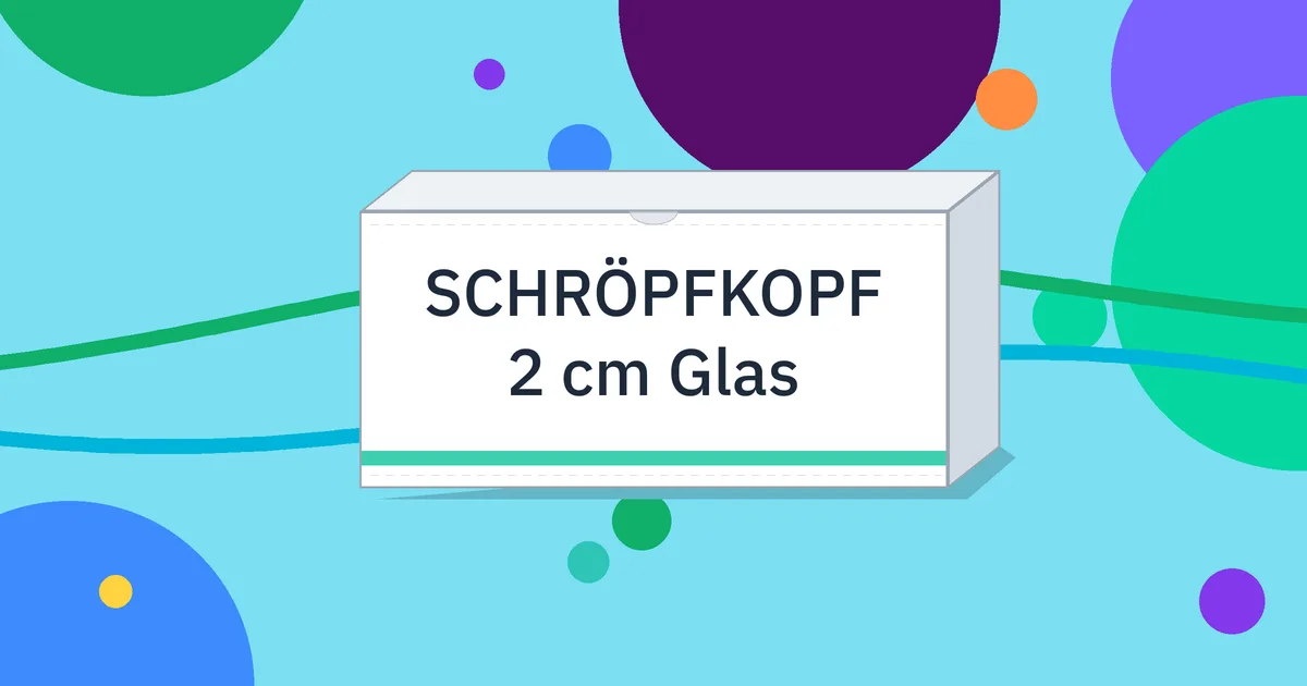 Symbolbild: Packung mit der Aufschrift SCHRÖPFKOPF 2 cm Glas (PZN 07500579) – Verfügbarkeit und Bezug in Apotheken in Frankfurt am Main