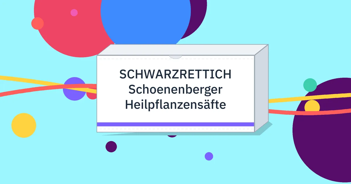 Symbolbild: Packung mit der Aufschrift SCHWARZRETTICH Schoenenberger Heilpflanzensäfte (PZN 00700134) – Verfügbarkeit und Bezug in Apotheken in Frankfurt am Main
