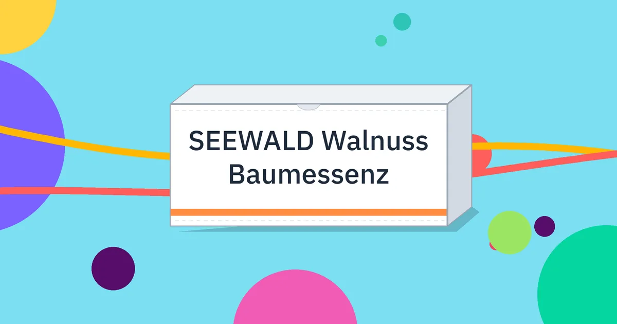 Symbolbild: Packung mit der Aufschrift SEEWALD Walnuss Baumessenz (PZN 14236344) – Verfügbarkeit und Bezug in Apotheken in Frankfurt am Main