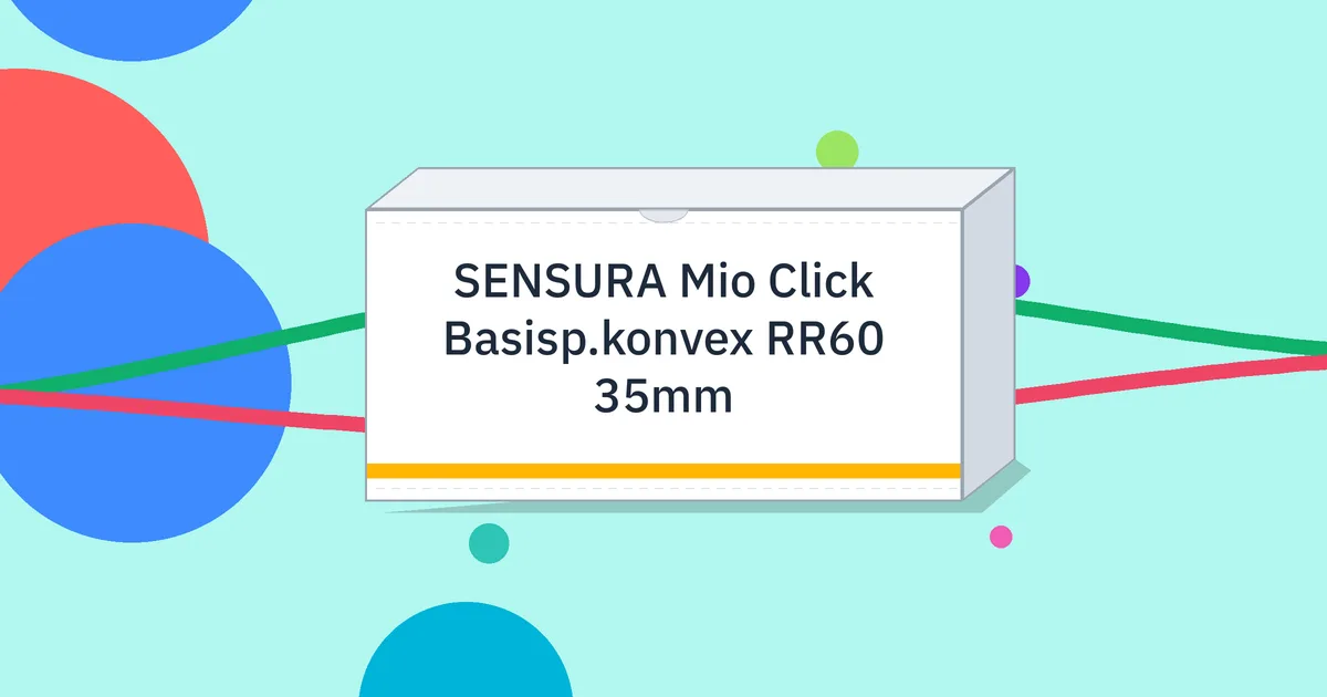 Symbolbild: Packung mit der Aufschrift SENSURA Mio Click Basisp.konvex RR60 35mm (PZN 10858184) – Verfügbarkeit und Bezug in Apotheken in Frankfurt am Main