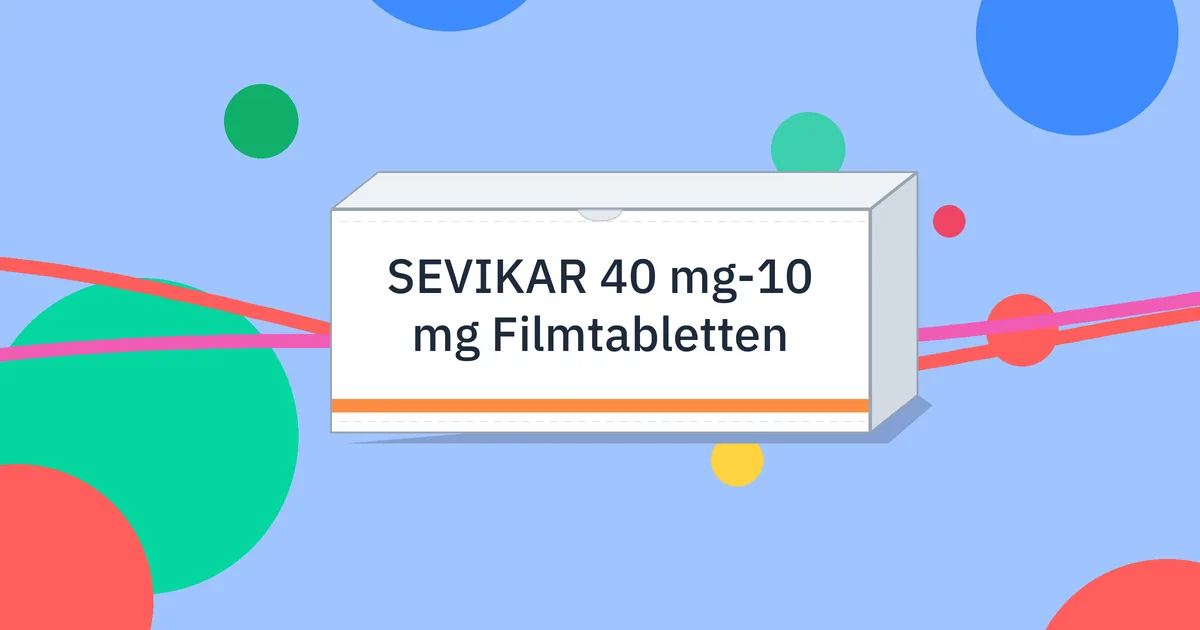 Symbolbild: Packung mit der Aufschrift SEVIKAR 40 mg-10 mg Filmtabletten (PZN 07770273) – Verfügbarkeit und Bezug in Apotheken in Frankfurt am Main