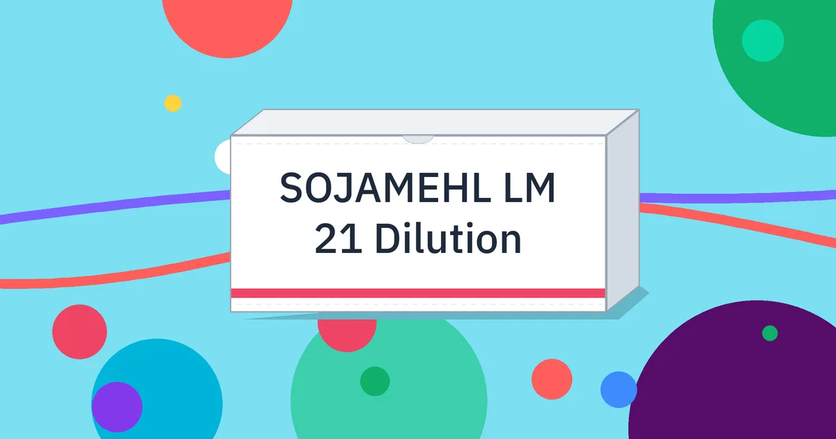 Symbolbild: Packung mit der Aufschrift SOJAMEHL LM 21 Dilution (PZN 13681094) – Verfügbarkeit und Bezug in Apotheken in Frankfurt am Main