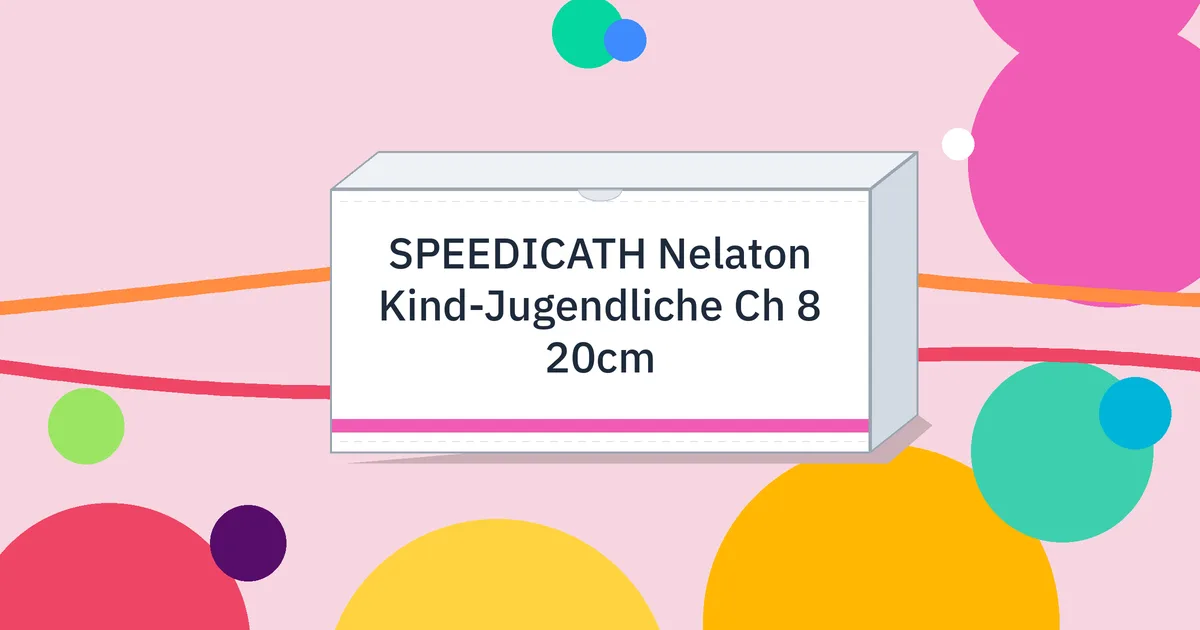 Symbolbild: Packung mit der Aufschrift SPEEDICATH Nelaton Kind-Jugendliche Ch 8 20cm (PZN 09712067) – Verfügbarkeit und Bezug in Apotheken in Frankfurt am Main