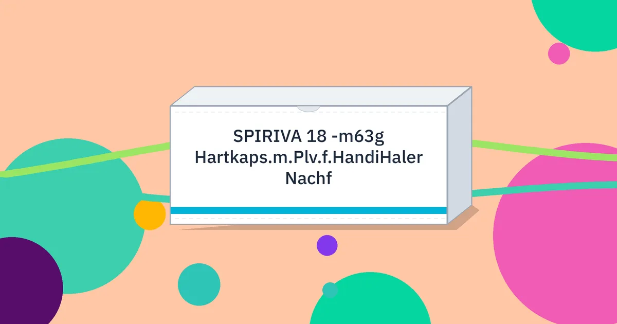 Symbolbild: Packung mit der Aufschrift SPIRIVA 18 -m63g Hartkaps.m.Plv.f.HandiHaler Nachf (PZN 12457696) – Verfügbarkeit und Bezug in Apotheken in Frankfurt am Main