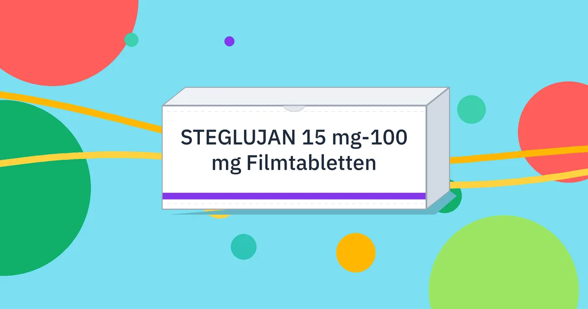 Symbolbild: Packung mit der Aufschrift STEGLUJAN 15 mg-100 mg Filmtabletten (PZN 13966135) – Verfügbarkeit und Bezug in Apotheken in Frankfurt am Main