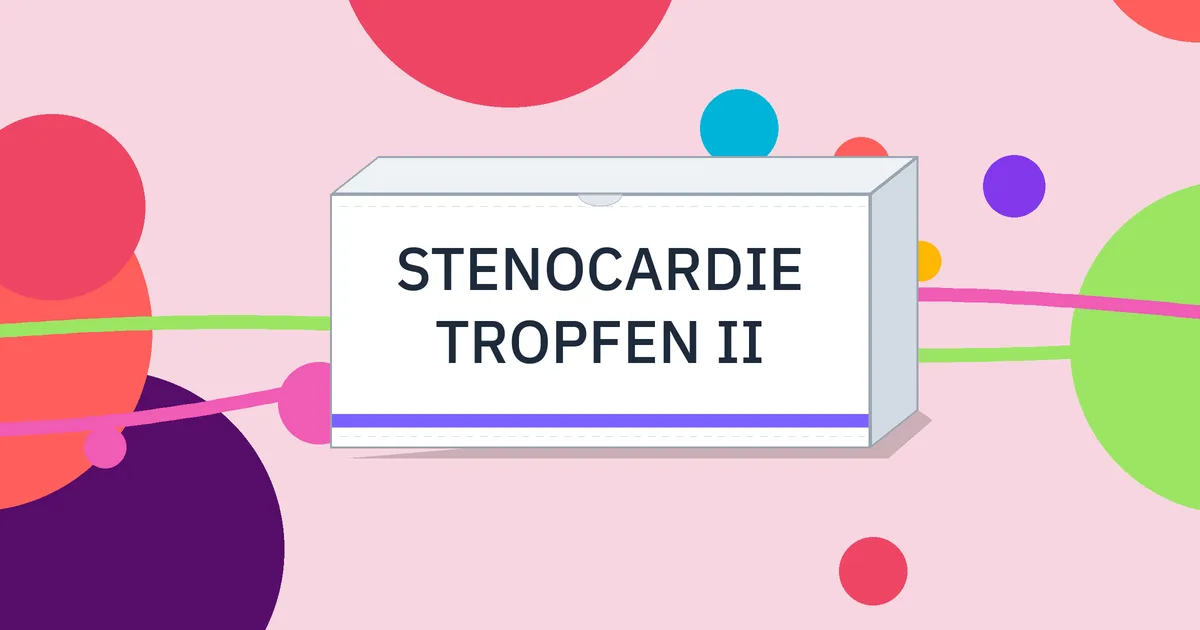 Symbolbild: Packung mit der Aufschrift STENOCARDIE TROPFEN II (PZN 03753987) – Verfügbarkeit und Bezug in Apotheken in Frankfurt am Main