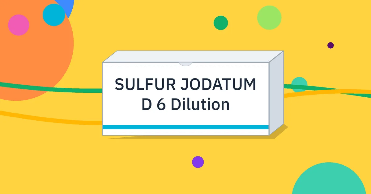 Symbolbild: Packung mit der Aufschrift SULFUR JODATUM D 6 Dilution (PZN 00991054) – Verfügbarkeit und Bezug in Apotheken in Frankfurt am Main