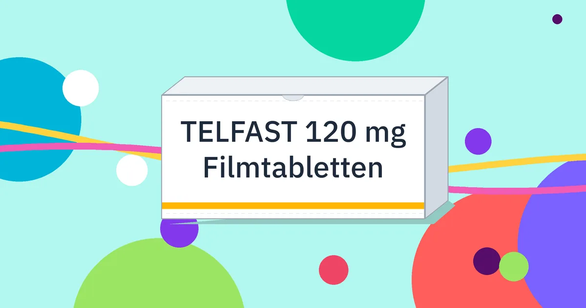 Symbolbild: Packung mit der Aufschrift TELFAST 120 mg Filmtabletten (PZN 01263055) – Verfügbarkeit und Bezug in Apotheken in Frankfurt am Main