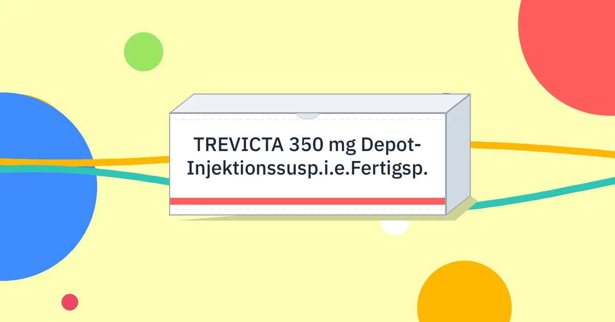 Symbolbild: Packung mit der Aufschrift TREVICTA 350 mg Depot-Injektionssusp.i.e.Fertigsp. (PZN 18365699) – Verfügbarkeit und Bezug in Apotheken in Frankfurt am Main
