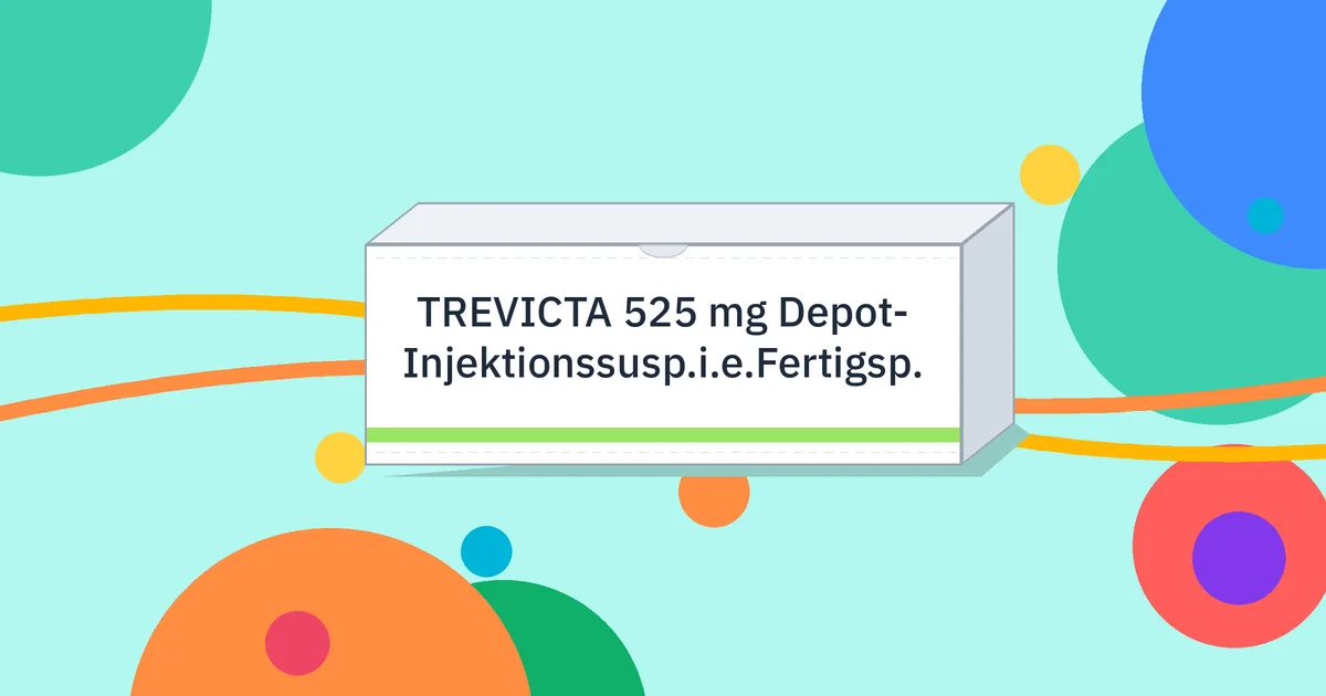 Symbolbild: Packung mit der Aufschrift TREVICTA 525 mg Depot-Injektionssusp.i.e.Fertigsp. (PZN 13922020) – Verfügbarkeit und Bezug in Apotheken in Frankfurt am Main
