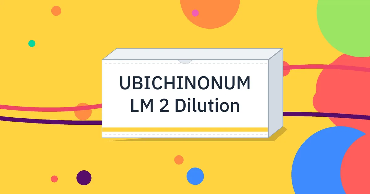 Symbolbild: Packung mit der Aufschrift UBICHINONUM LM 2 Dilution (PZN 13254653) – Verfügbarkeit und Bezug in Apotheken in Frankfurt am Main