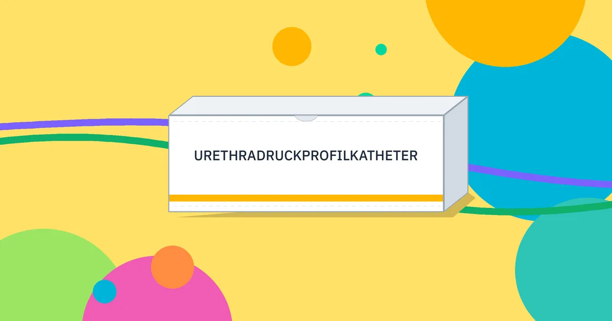 Symbolbild: Packung mit der Aufschrift URETHRADRUCKPROFILKATHETER (PZN 10528788) – Verfügbarkeit und Bezug in Apotheken in Frankfurt am Main