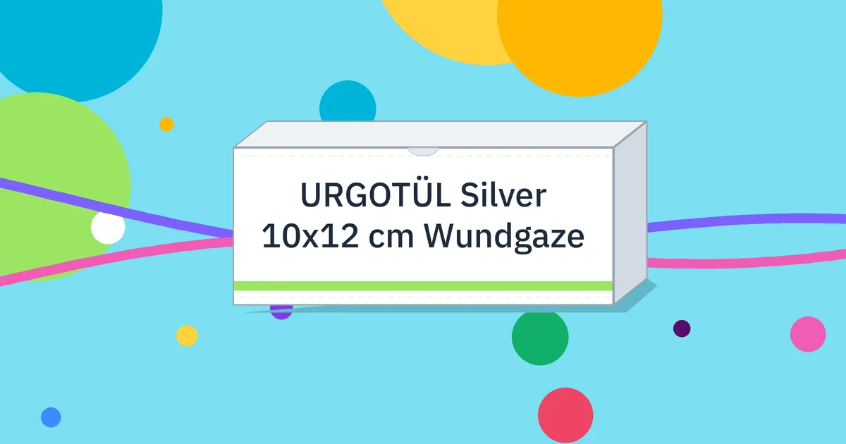 Symbolbild: Packung mit der Aufschrift URGOTÜL Silver 10x12 cm Wundgaze (PZN 17859293) – Verfügbarkeit und Bezug in Apotheken in Frankfurt am Main