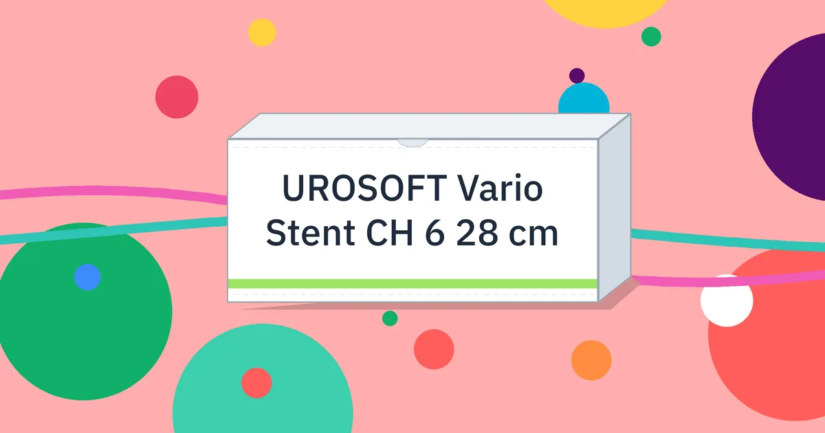 Symbolbild: Packung mit der Aufschrift UROSOFT Vario Stent CH 6 28 cm (PZN 04217038) – Verfügbarkeit und Bezug in Apotheken in Frankfurt am Main