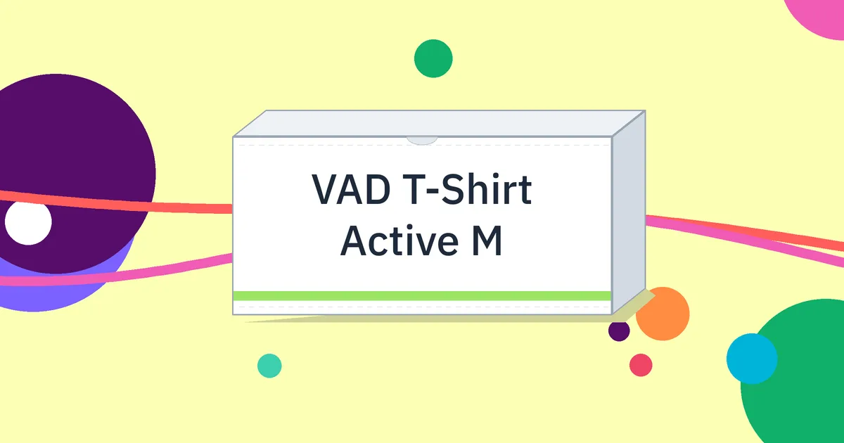 Symbolbild: Packung mit der Aufschrift VAD T-Shirt Active M (PZN 18500306) – Verfügbarkeit und Bezug in Apotheken in Frankfurt am Main
