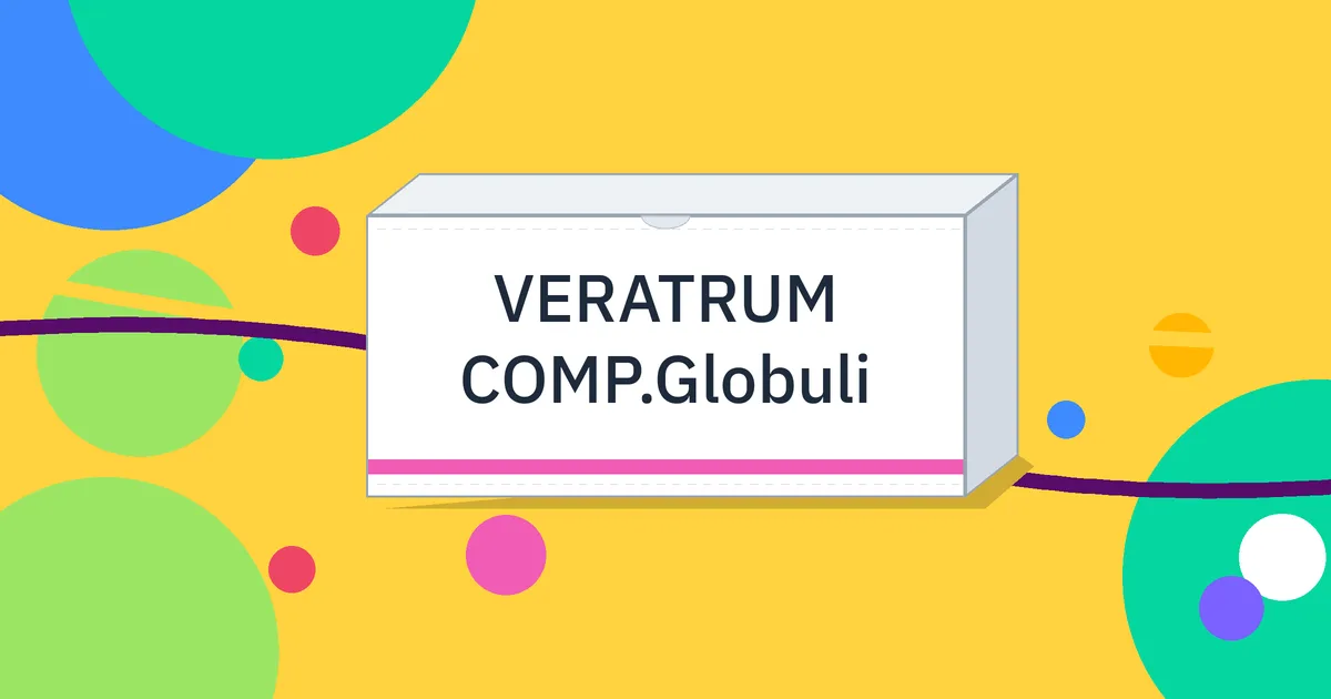 Symbolbild: Packung mit der Aufschrift VERATRUM COMP.Globuli (PZN 08788387) – Verfügbarkeit und Bezug in Apotheken in Frankfurt am Main